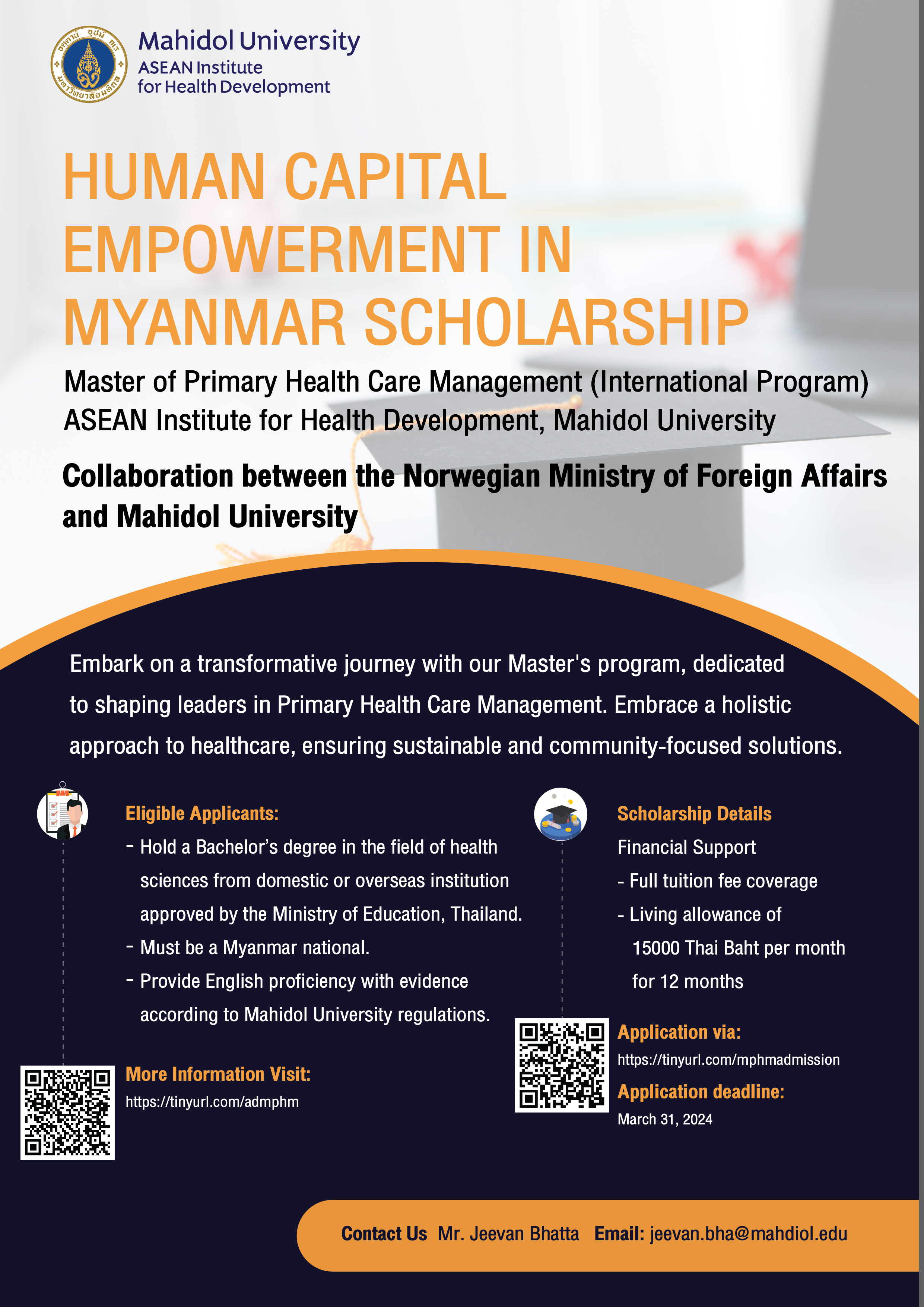 Master of Primary Health Care Management (International Program)